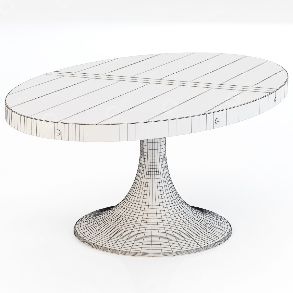 Table Restoration Hardware Aero Oval Dining 3D model - GreatCatalog 26752