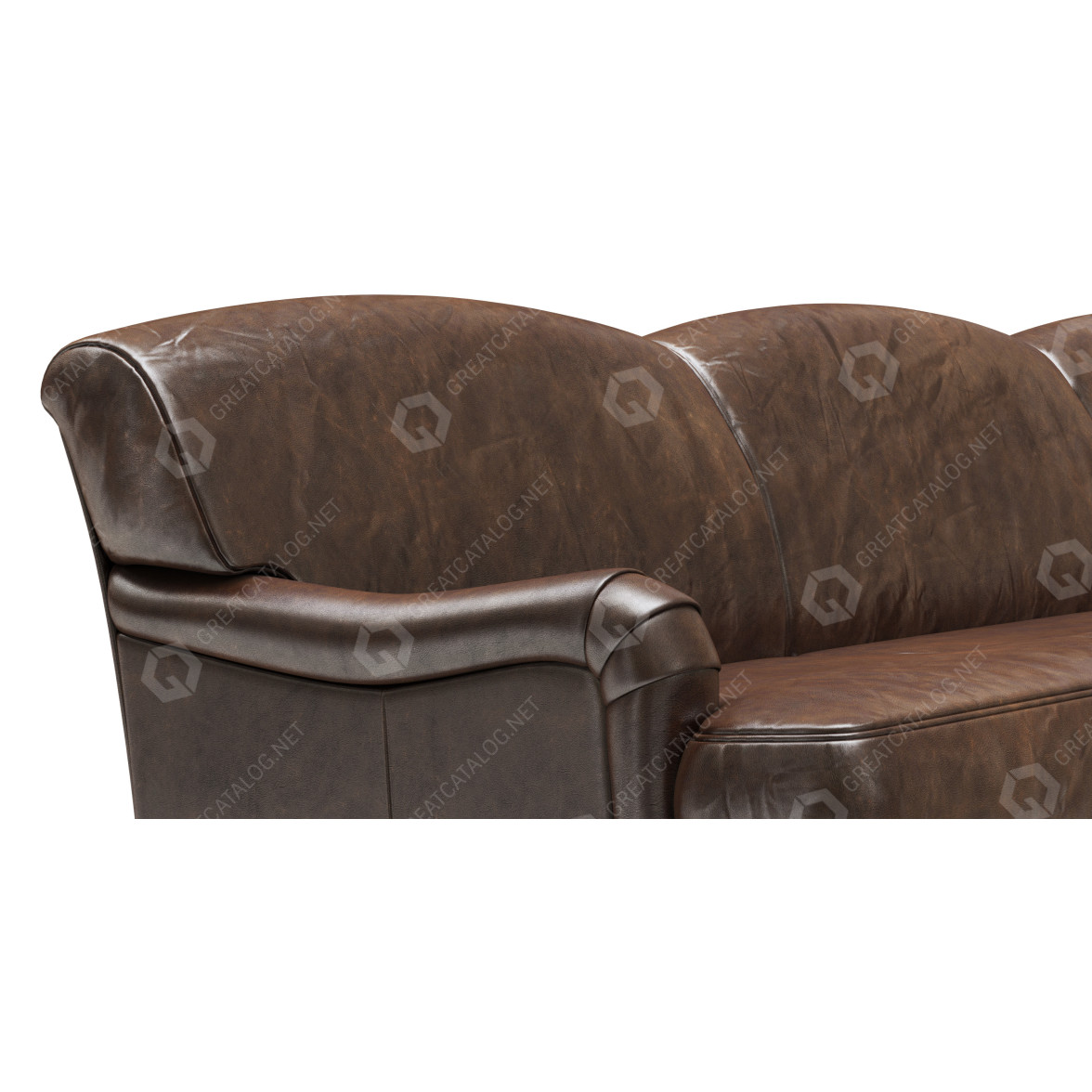 3D Modell Sofa Restoration Hardware Barclay Leather