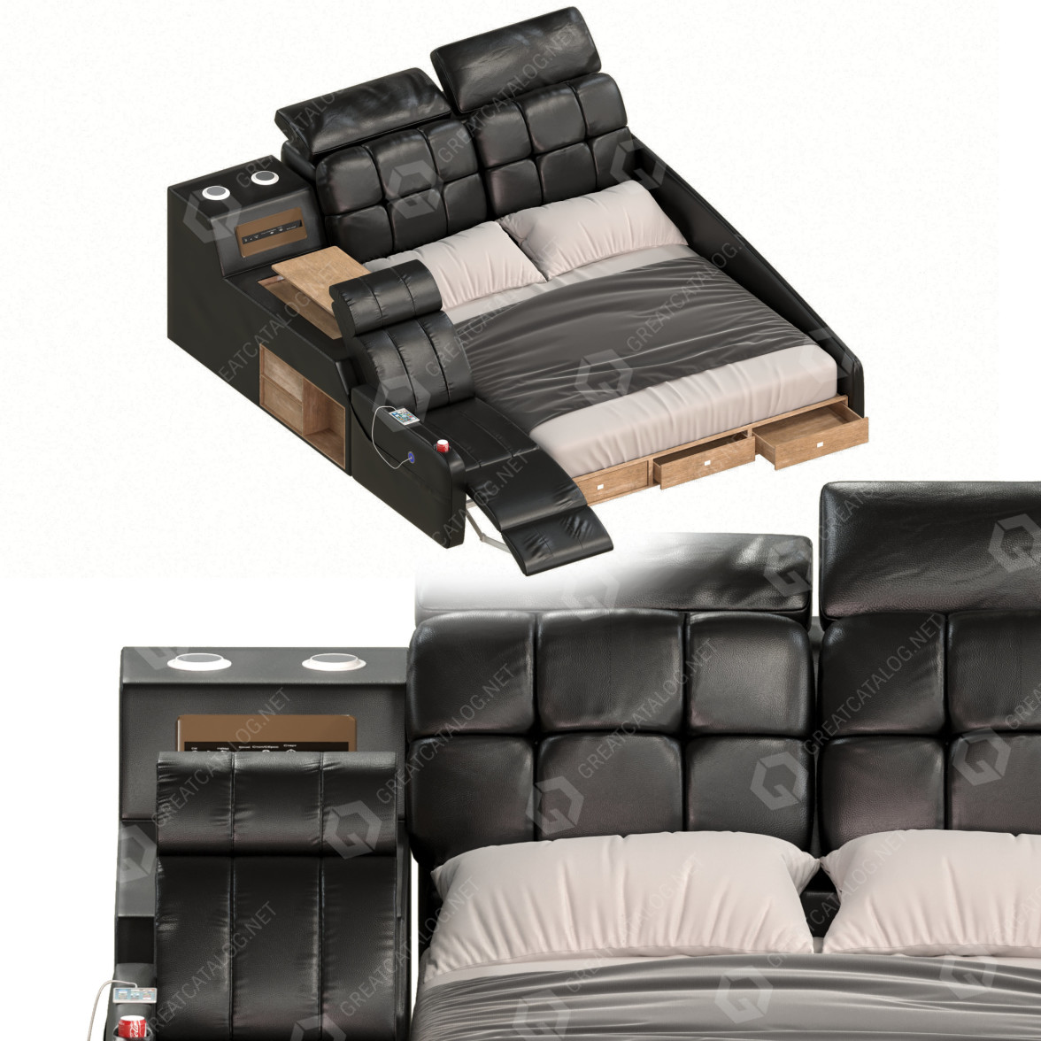 Bed Jubilee Furniture Monica Multifunctional Smart 3D model ...