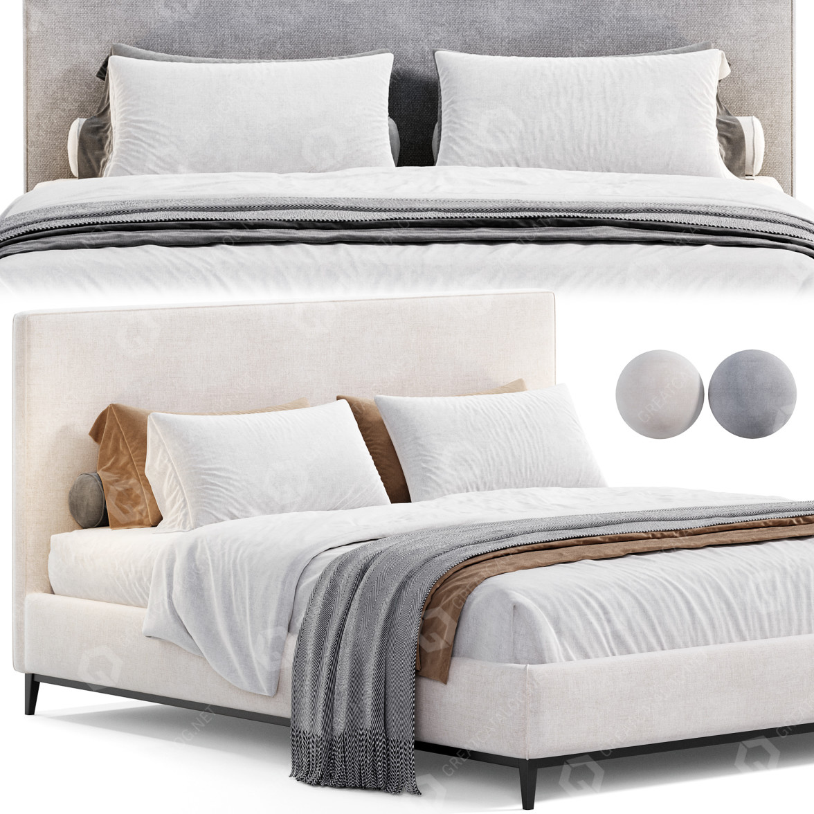 Bed Minotti Andersen 3D model - GreatCatalog 27018