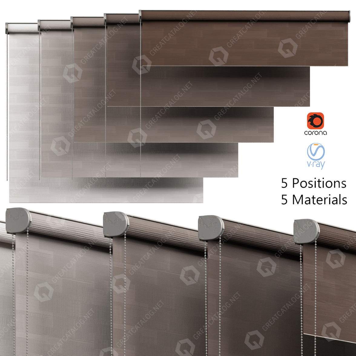 Roller Blinds Vol 08 3D model - GreatCatalog 27153