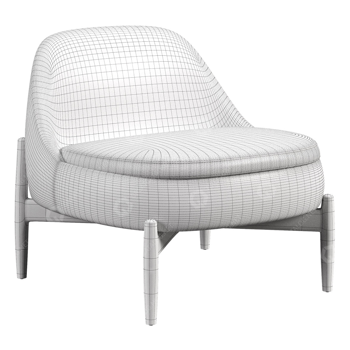 Armchair Minotti Sendai 3D model - GreatCatalog 27187