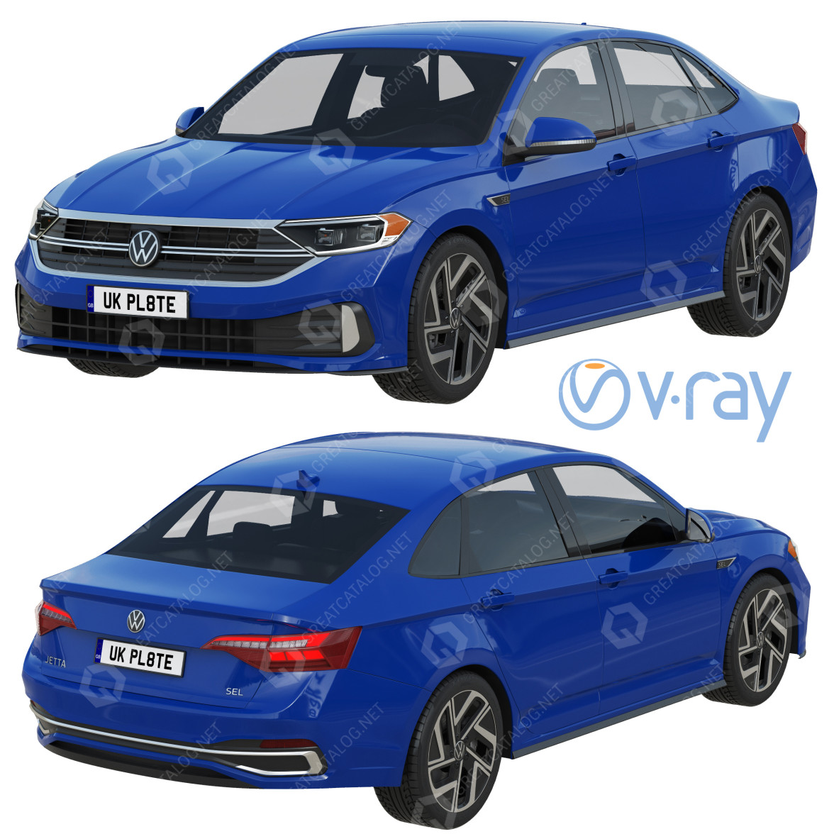 Car Volkswagen Jetta 3D model - GreatCatalog 27385