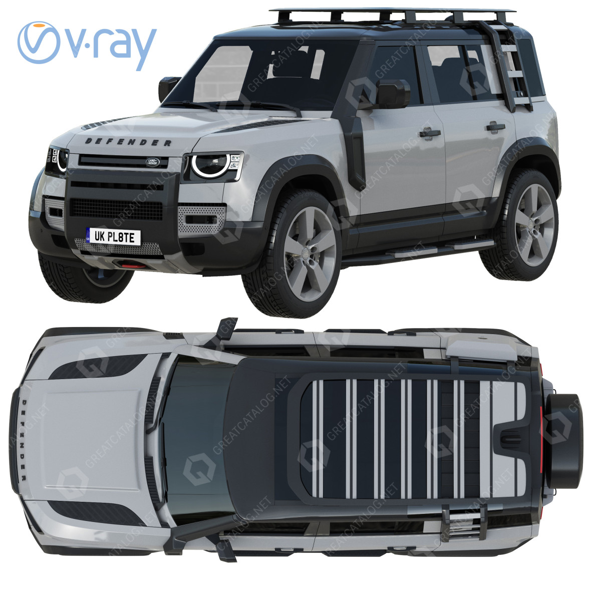 Car Land Rover Defender Explorer Pack 3D model - GreatCatalog 27492