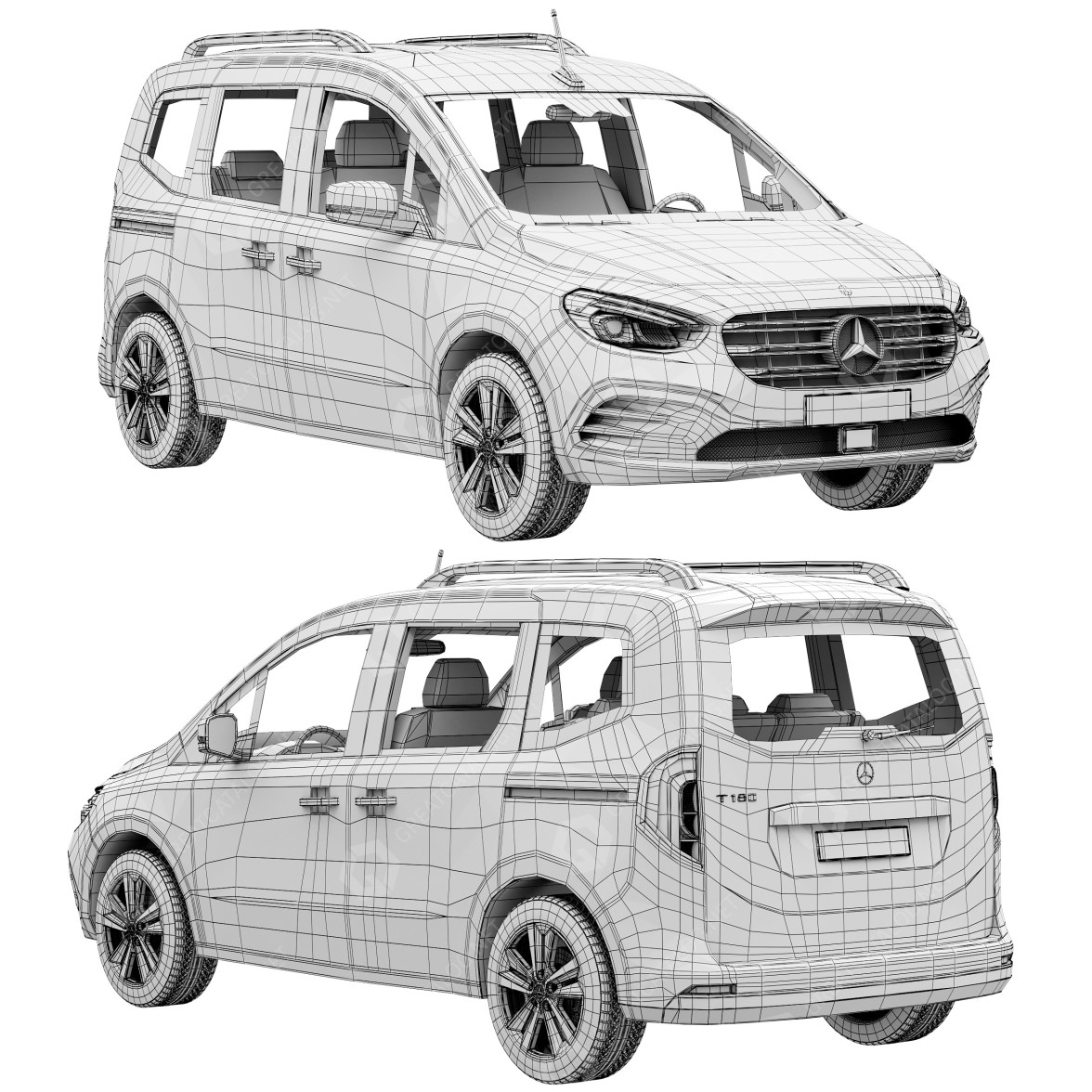 Car Mercedes-Benz T-Class 3D model・Download 3D models