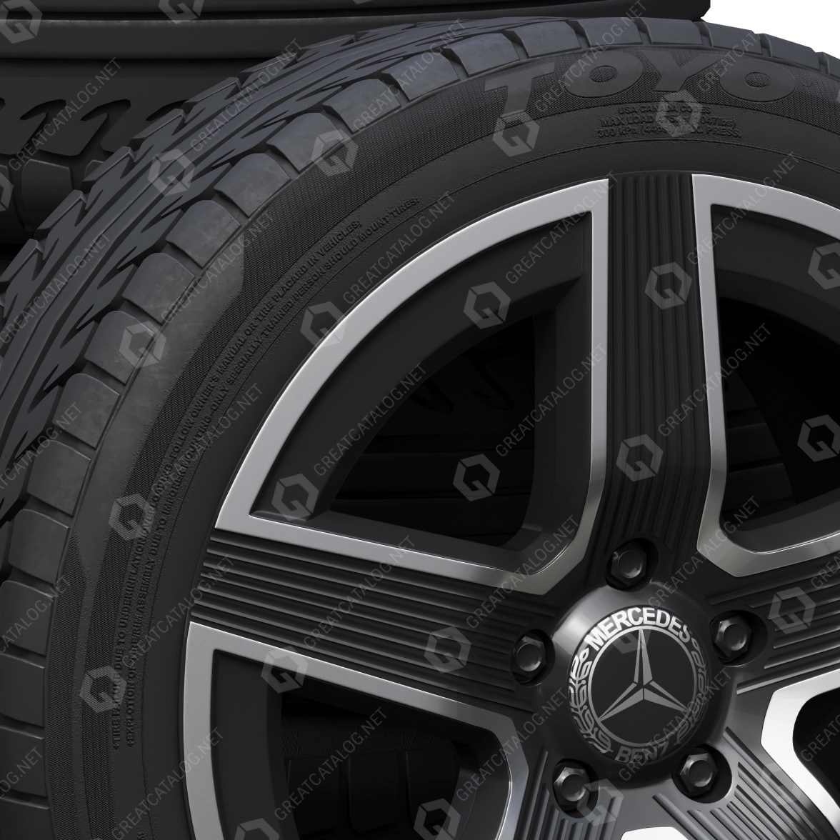 Wheels Mercedes-Benz Tires 8 3D model - GreatCatalog 27591