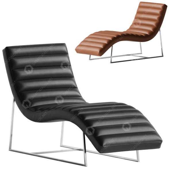 Chaise Longue Ripon Upholstered by Orren Ellis 3D model - GreatCatalog ...