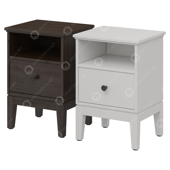 Bedside Table IKEA Idanas 3D model - GreatCatalog 27708