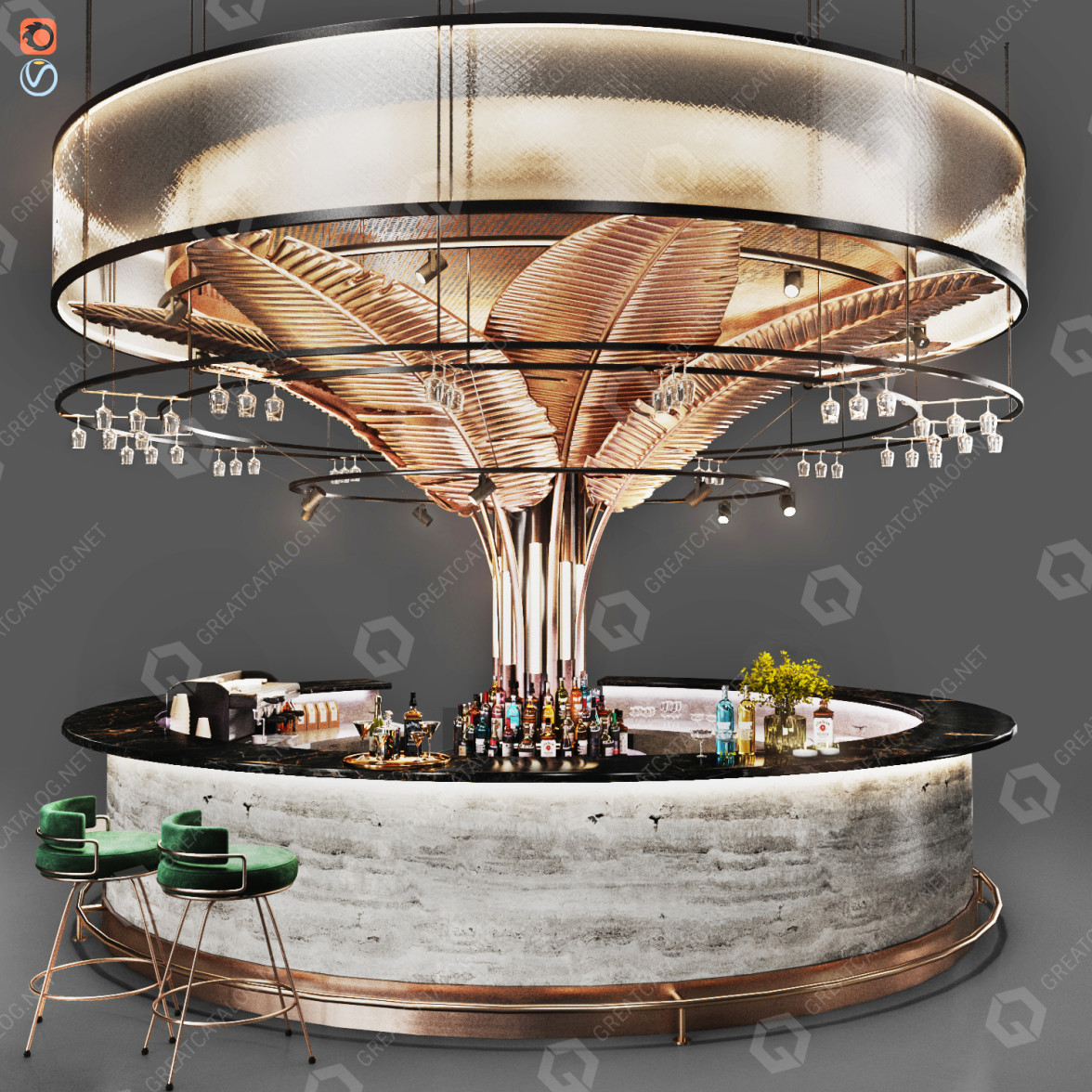 Bar Cocktail Island Cafe 3D model - GreatCatalog 27997