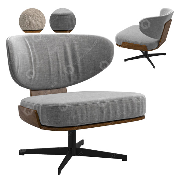 Armchair Bonaldo Olos 3D model・Download 3D models