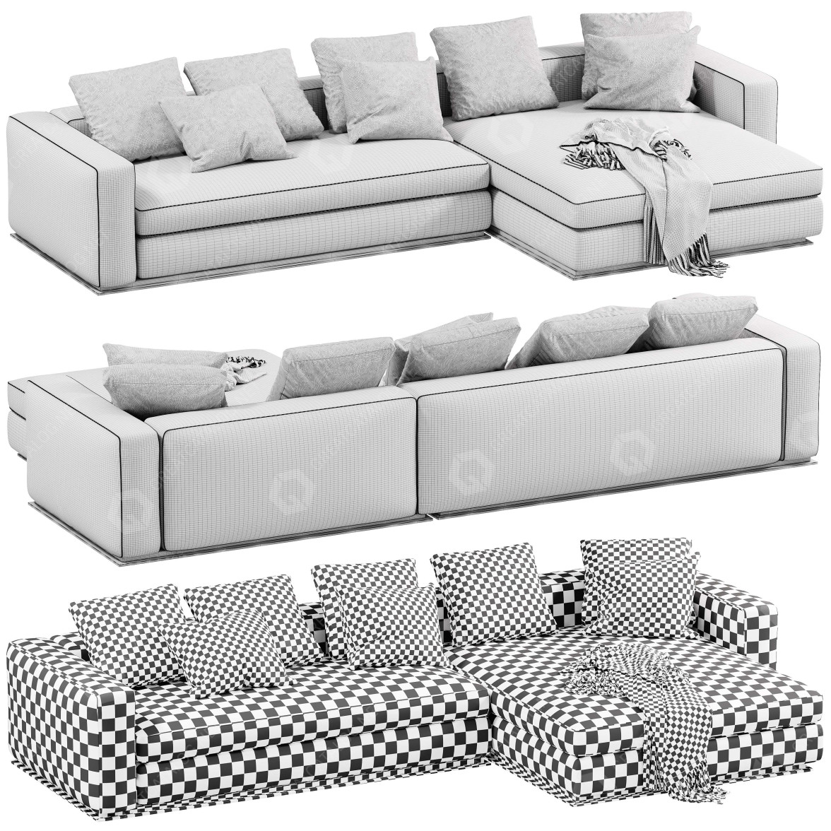 Sofa Minotti Leonard 3D model - GreatCatalog 28474