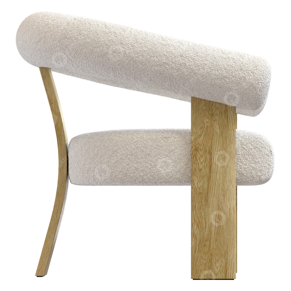 Armchair Life Interiors Boucle Curved 3D model - GreatCatalog 28624