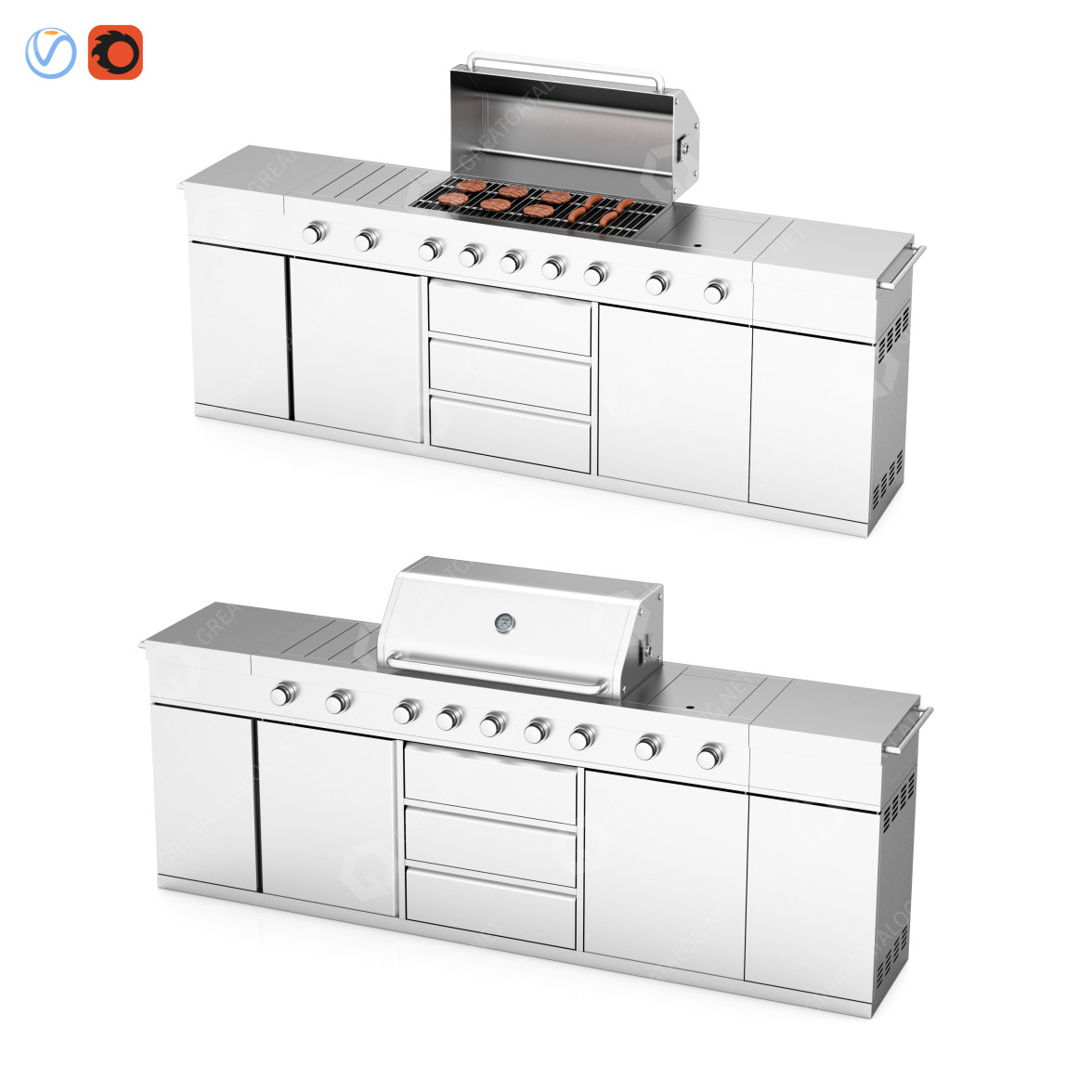 Barbecue Set 03 3D model・Download 3D models・Great Catalog ...