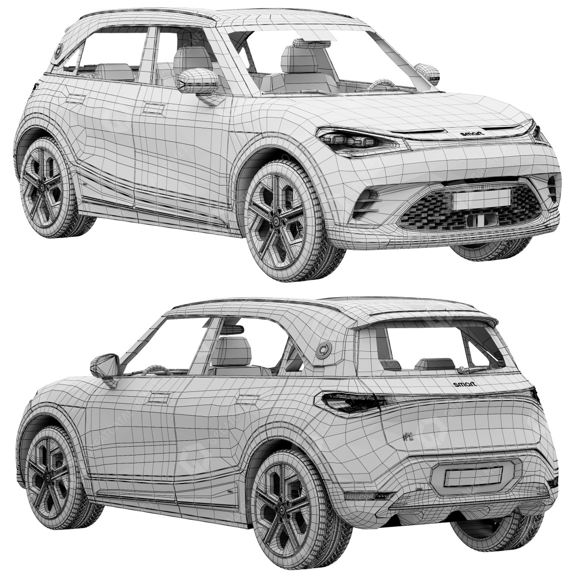 Car Mercedes-Benz Smart 1 Brabus 3D model - GreatCatalog 29237