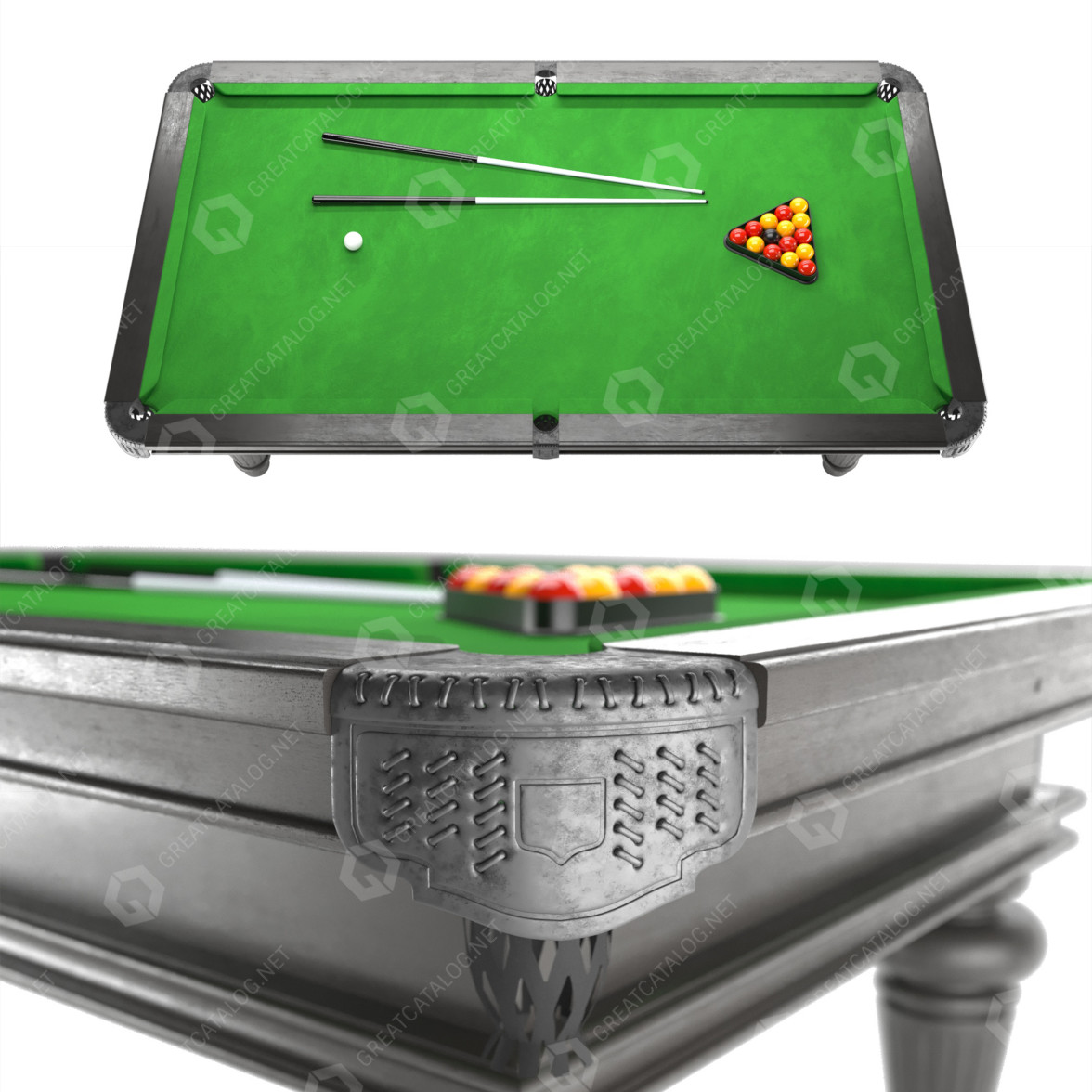 Pool Table Traditional 3D model - GreatCatalog 29241
