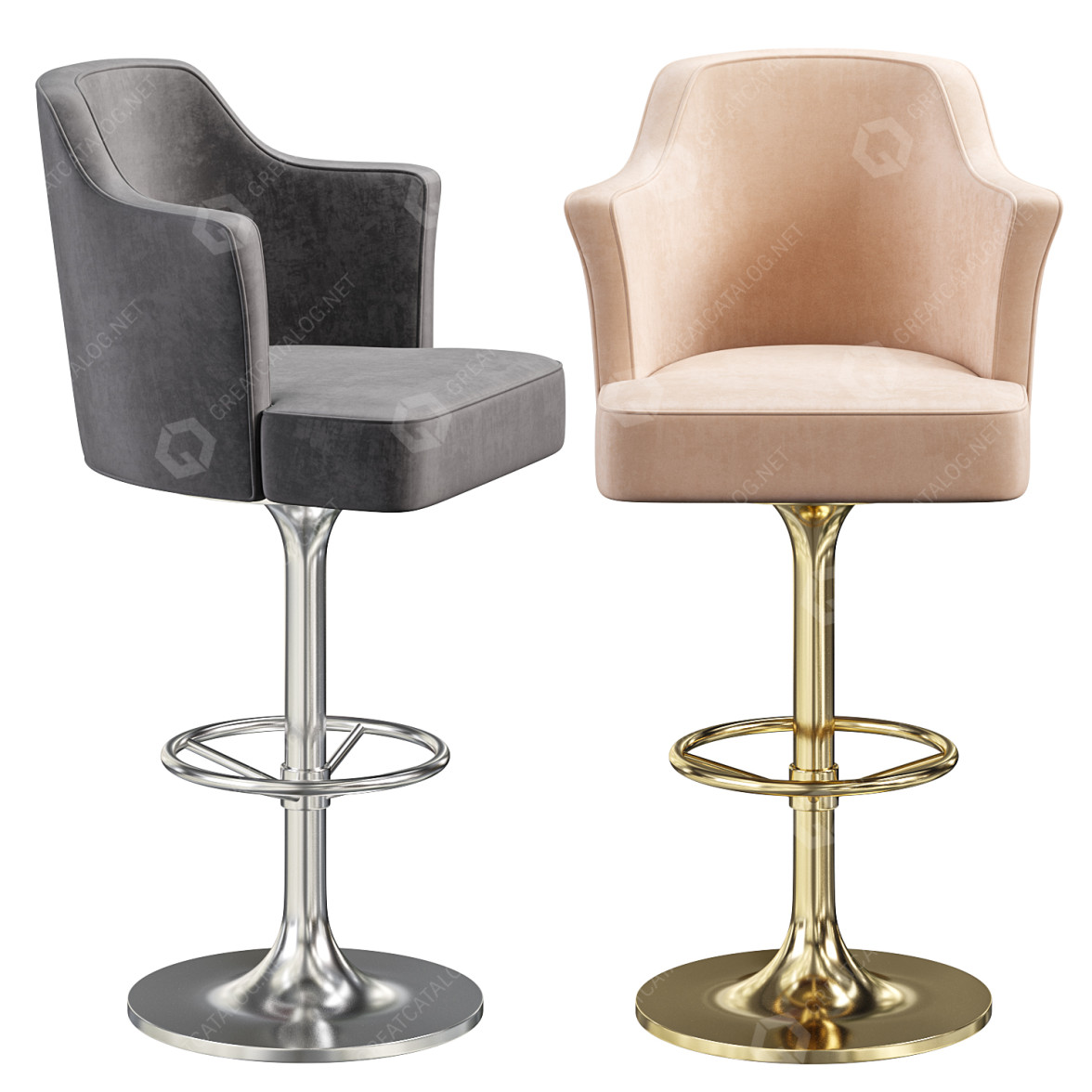 Bar Stool Mezzo Collection Beth 3D model・Download 3D models