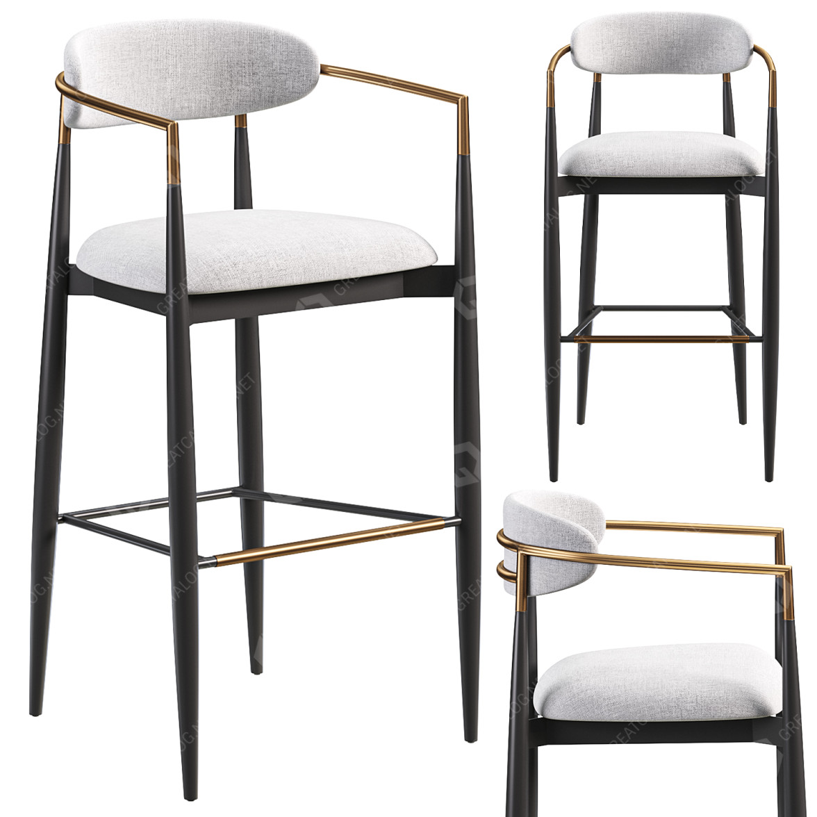 Bar Stool Arhaus Jagger 3D model - GreatCatalog 29578
