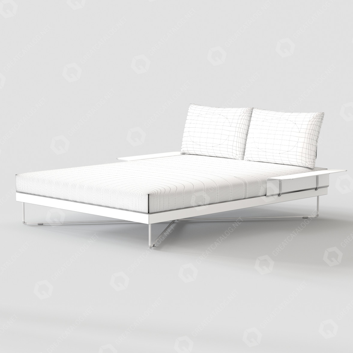 Sunbed Roberti Rattan Coral Reef Art.9805 3D model - GreatCatalog 2534