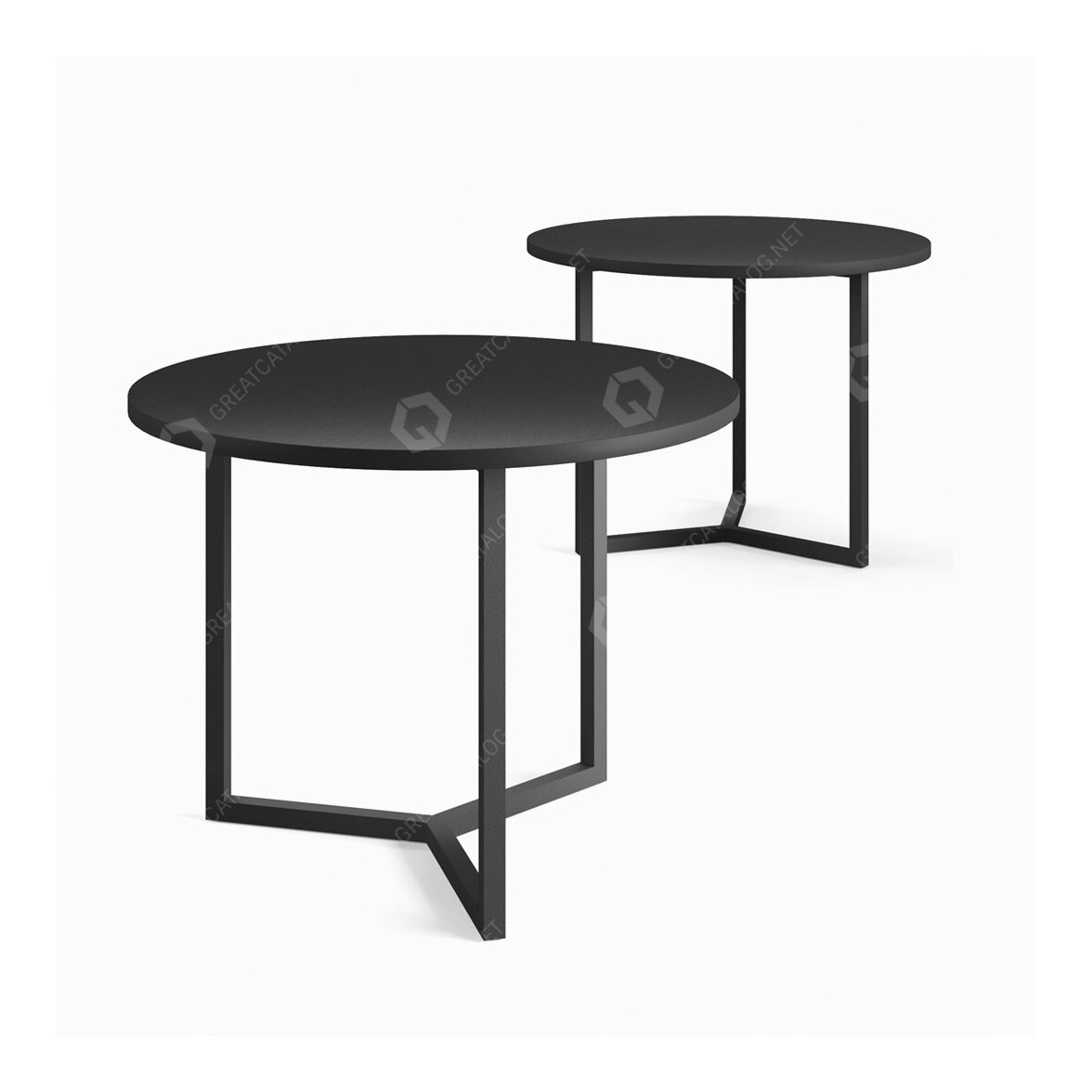 Coffee Table 4corners Round 3D model - GreatCatalog 3156