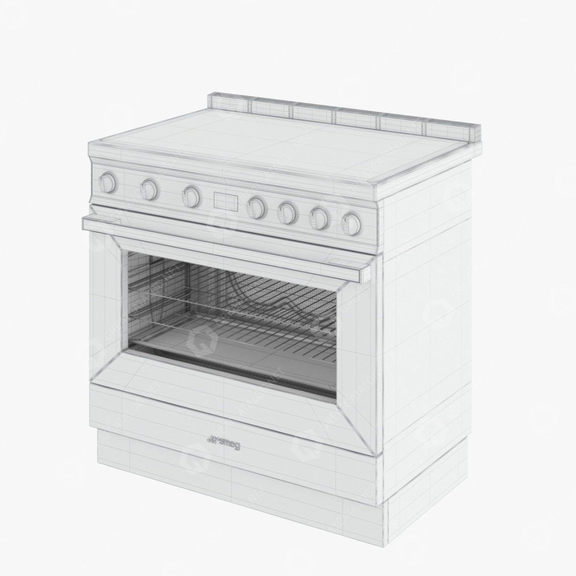 Stoves Smeg CPF9IP 3D model・Download 3D models・Great Catalog ...