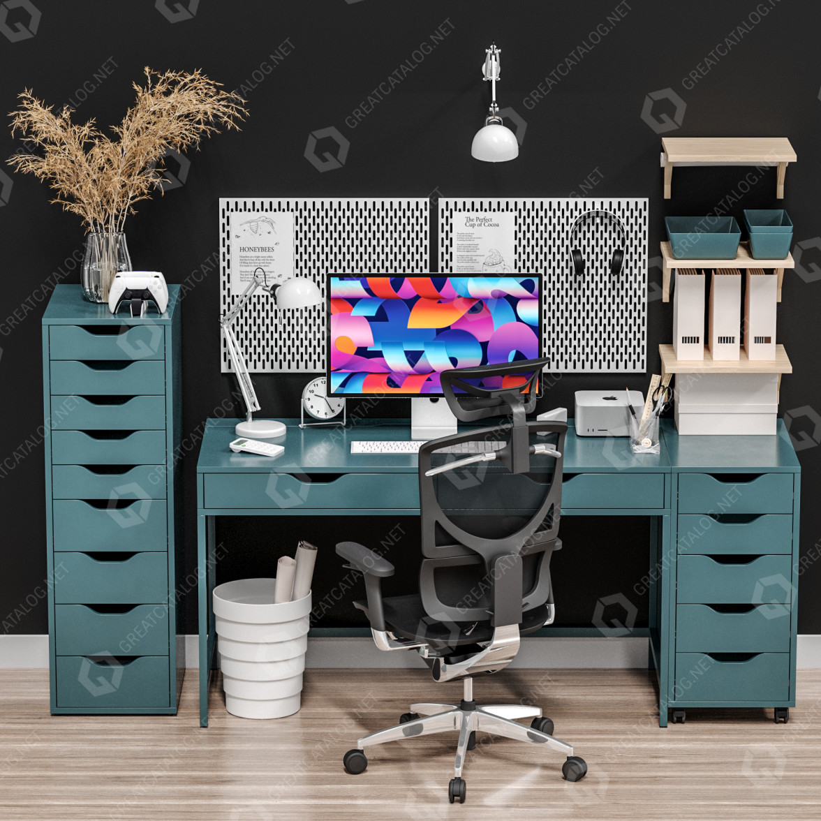 Workspace IKEA Alex 3D model・Download 3D models・Great Catalog