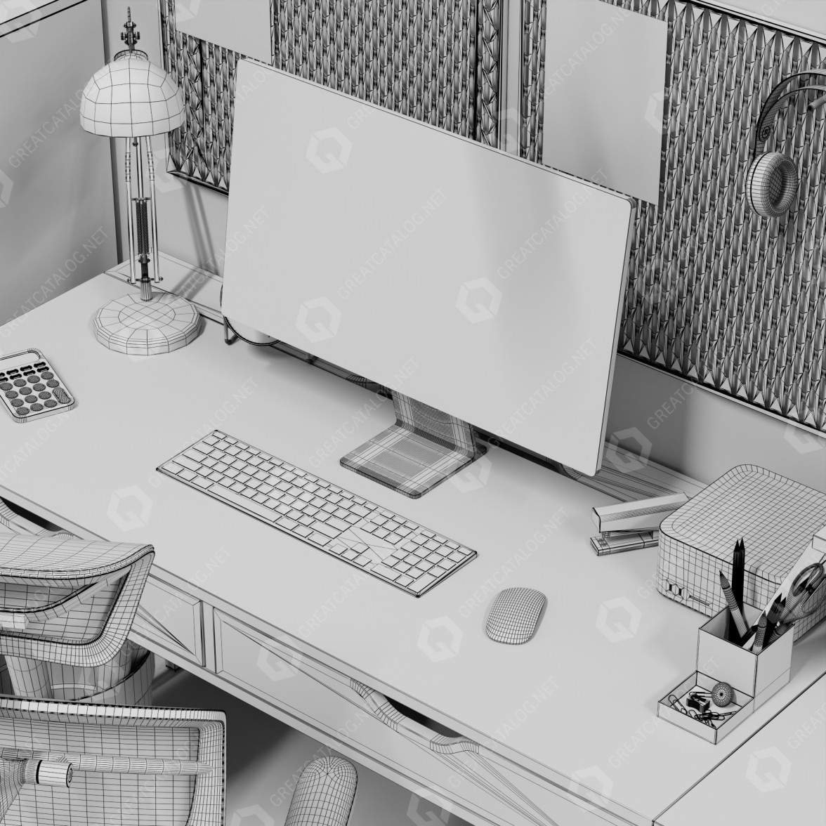 Workspace IKEA Alex 3D model - GreatCatalog 29935