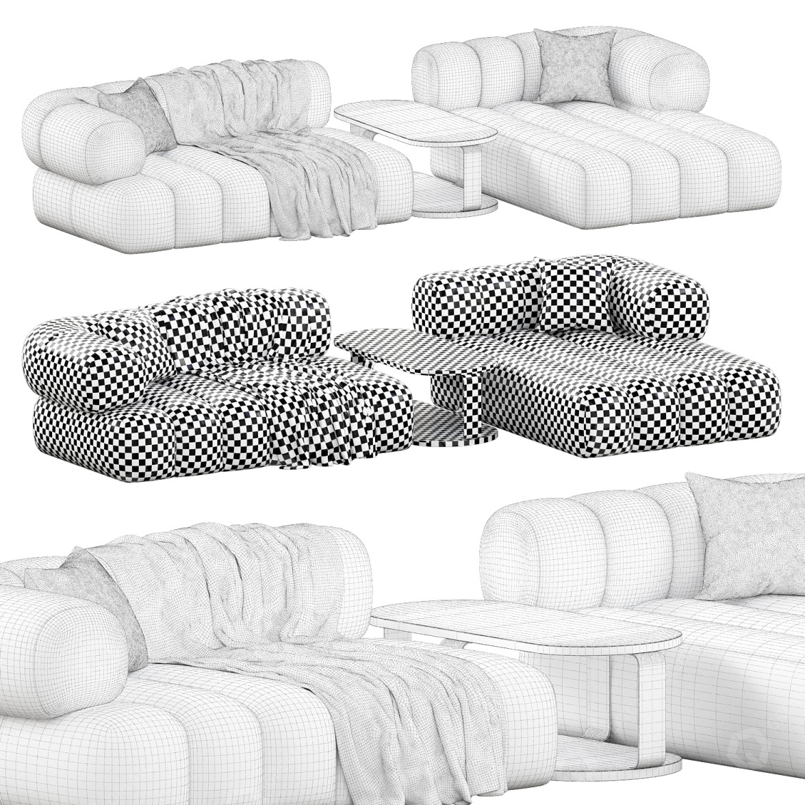 Sofa and Coffee Table Artipieces Vuso 3D model #29954 | GreatCatalog