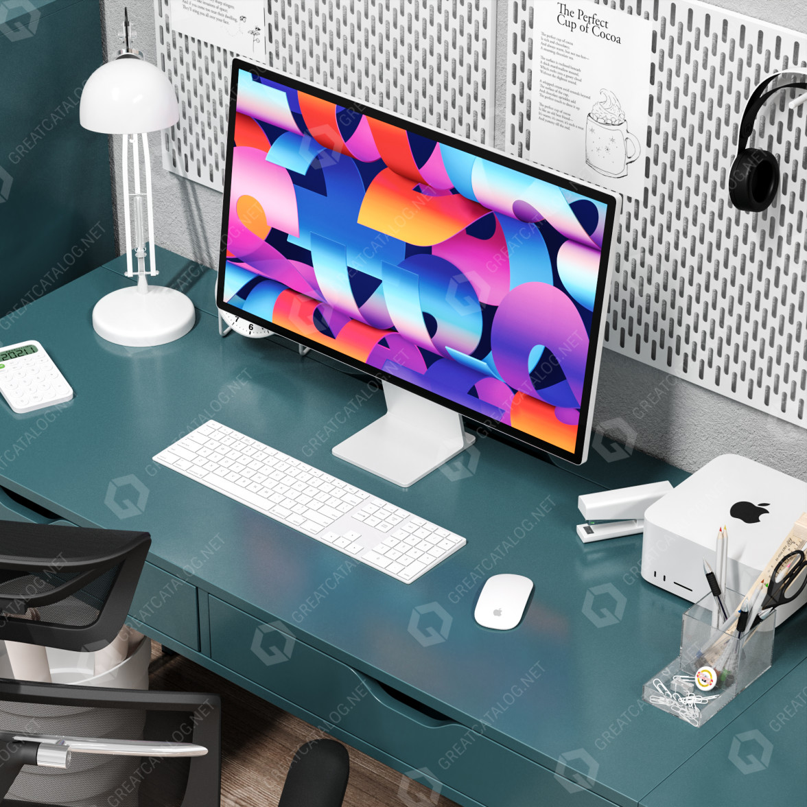 Workspace IKEA Alex Office 1 3D model - GreatCatalog 29989