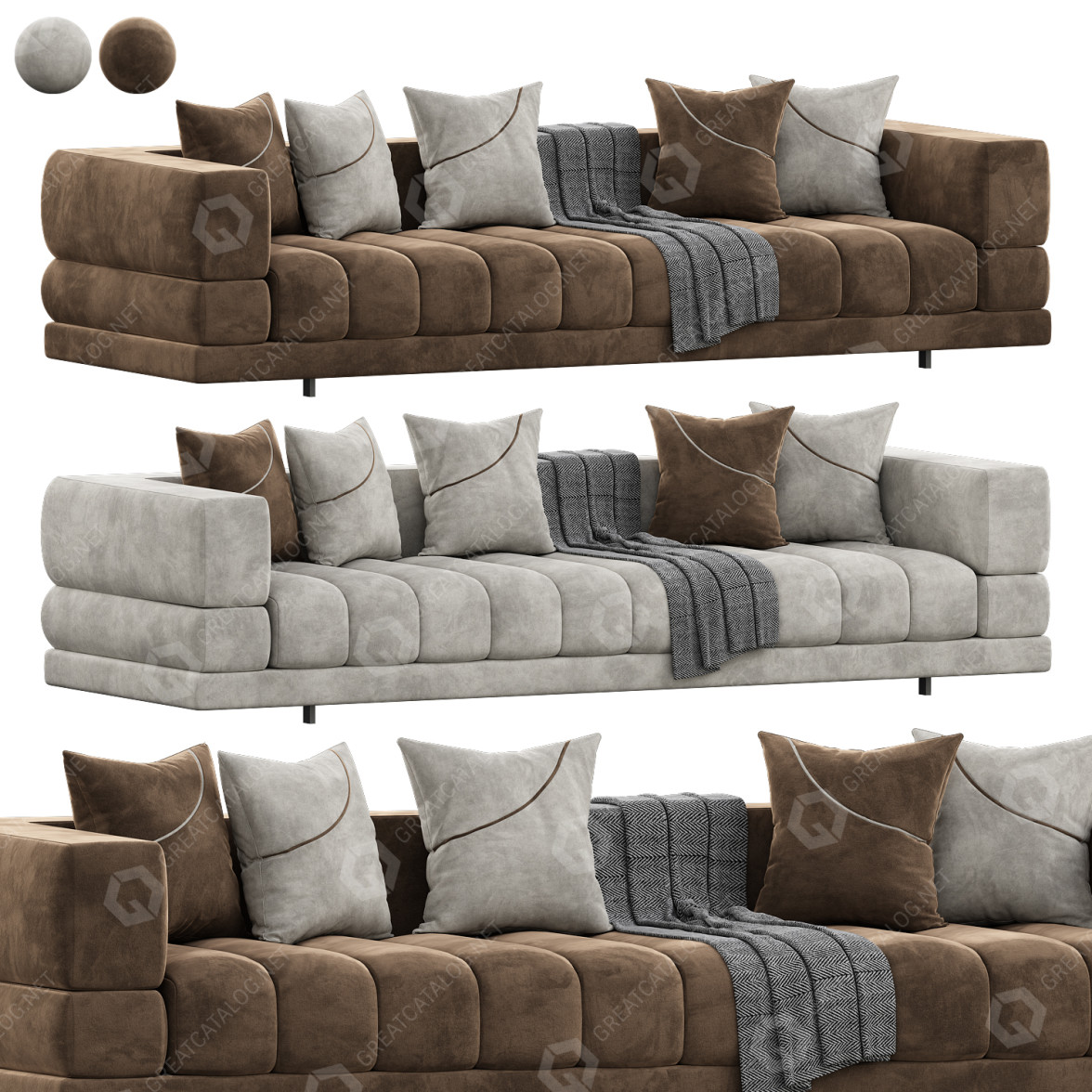 Sofa Turri Domus 3D model・Download 3D models・Great Catalog ...