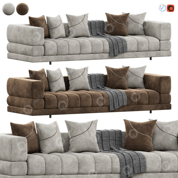 Sofa Turri Domus 3D model・Download 3D models・Great Catalog ...