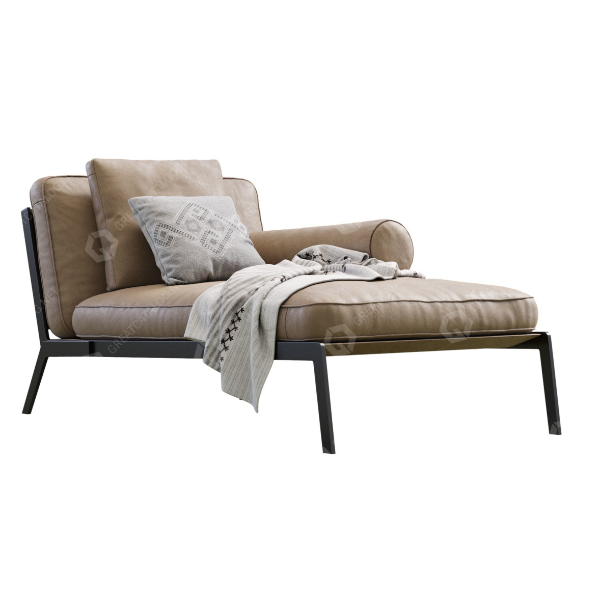 Chaise Longue Flexform Happy 3D model - GreatCatalog 30187