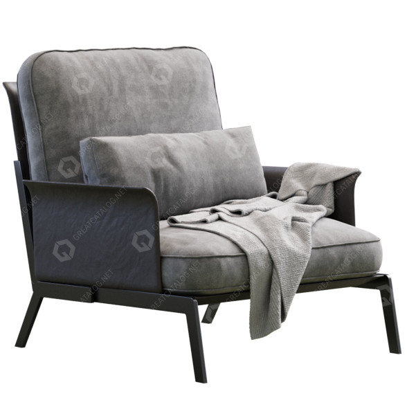 Armchair Flexform Happy 3D model - GreatCatalog 30230