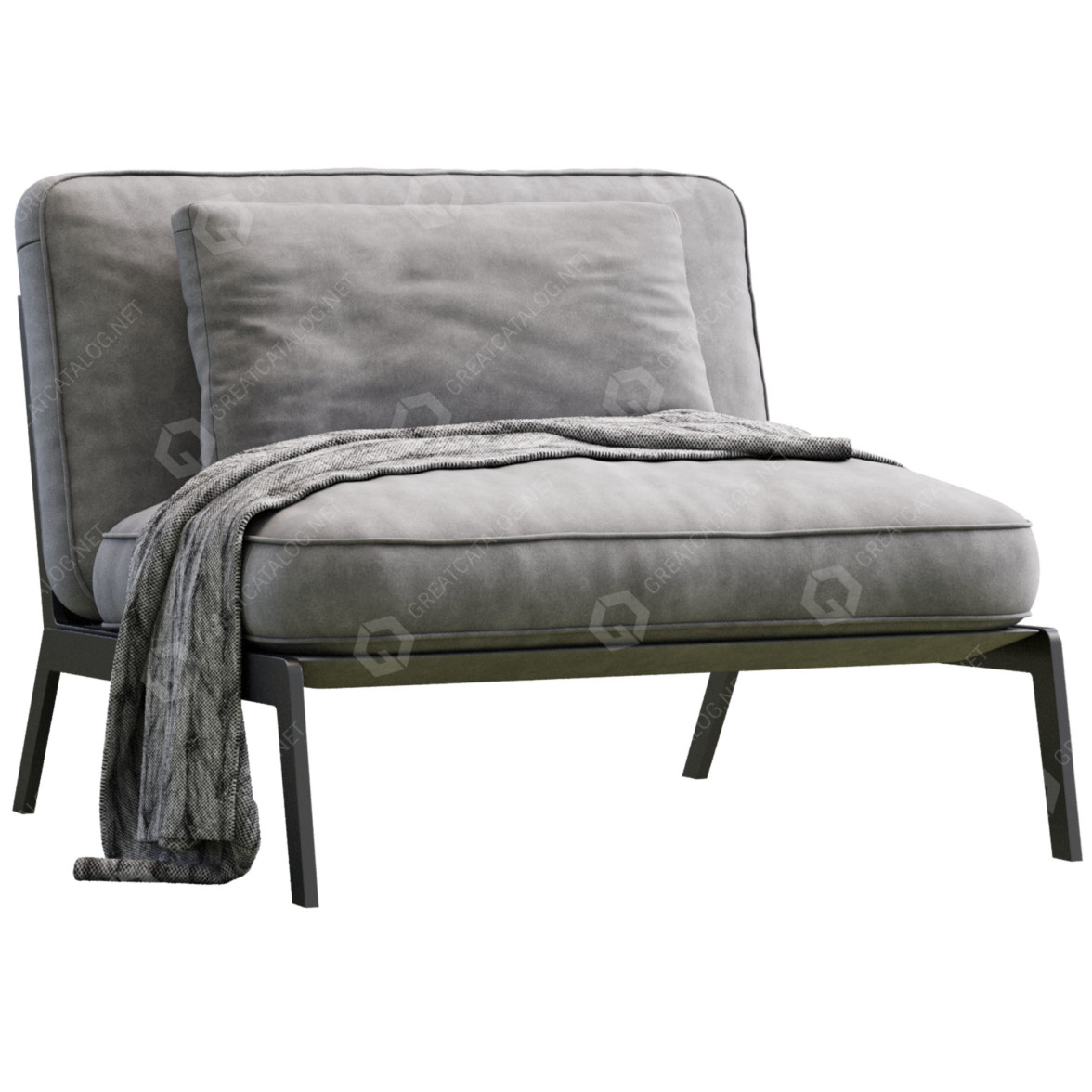 Armchair Flexform Happy 3D model - GreatCatalog 30233