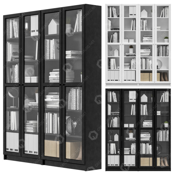 Bookcases and Decor IKEA Billy Oxberg 3D model - GreatCatalog 30252