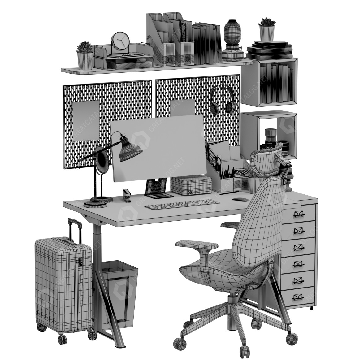 Workspace IKEA Set 23 Gruppspel 3D model - GreatCatalog 30257