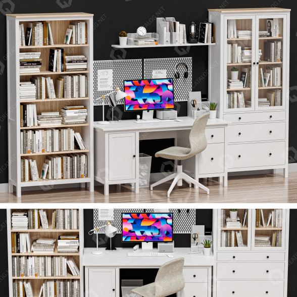 Workspace IKEA Office Workplace 18 3D model - GreatCatalog 30315