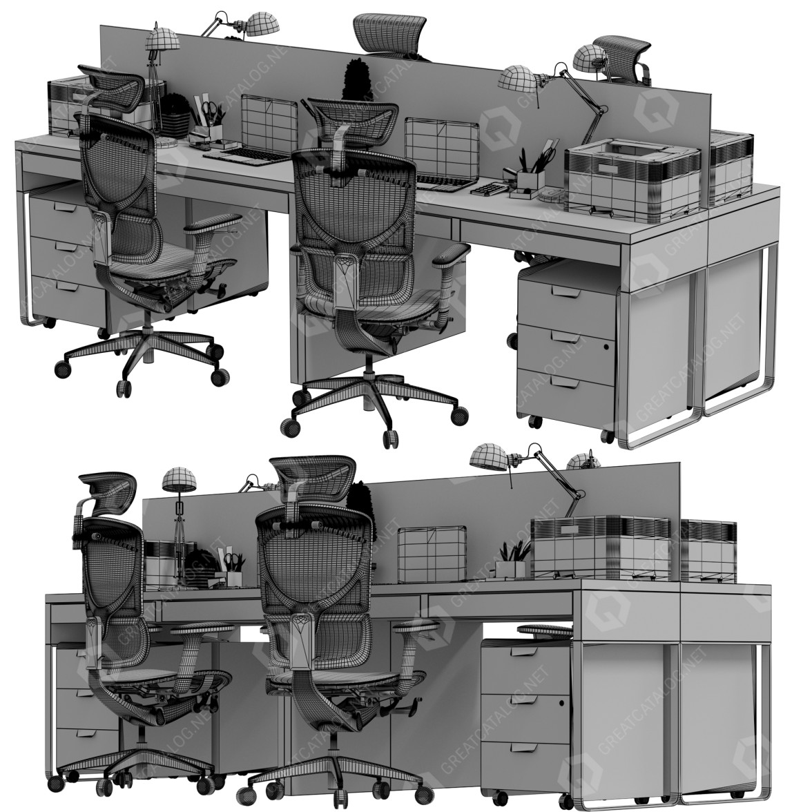 Workspace IKEA Office Workplace 16 3D model・Download 3D models