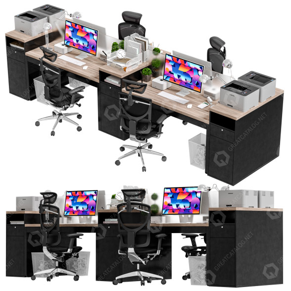Workspace IKEA Office Workplace 18 3D model - GreatCatalog 30329