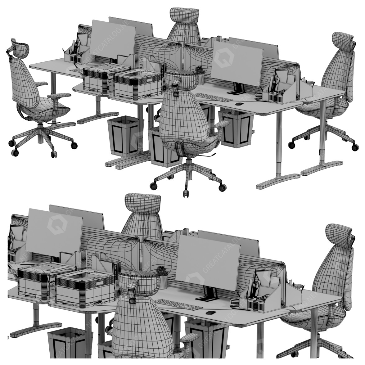 Workspace IKEA Set 28 Gruppspel 3D model・Download 3D models