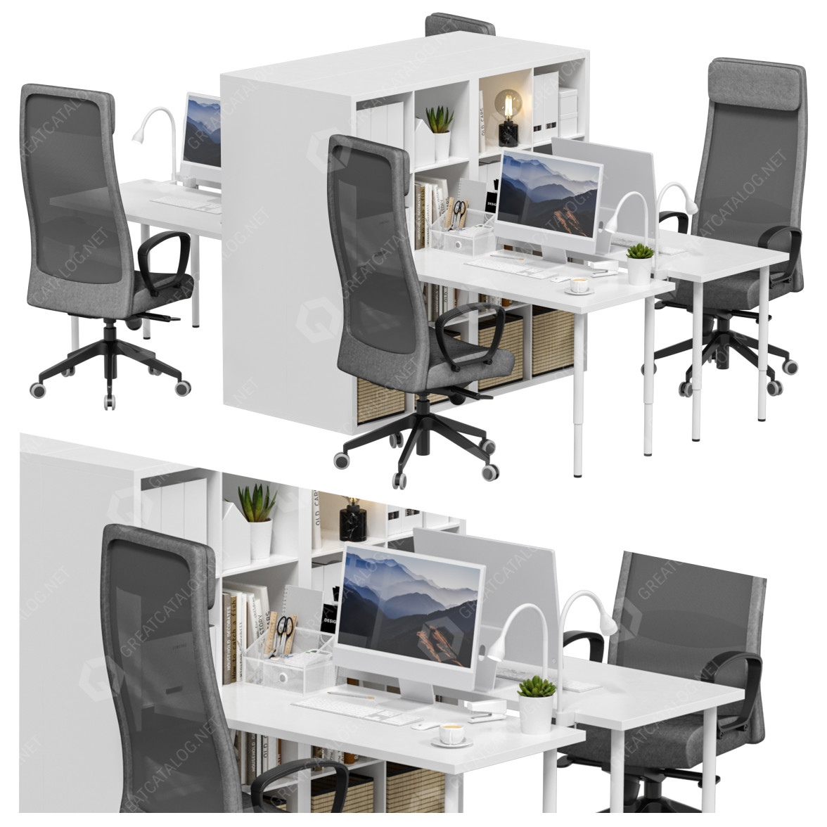 Workspace IKEA Set 29 Marcus 3D model - GreatCatalog 30342