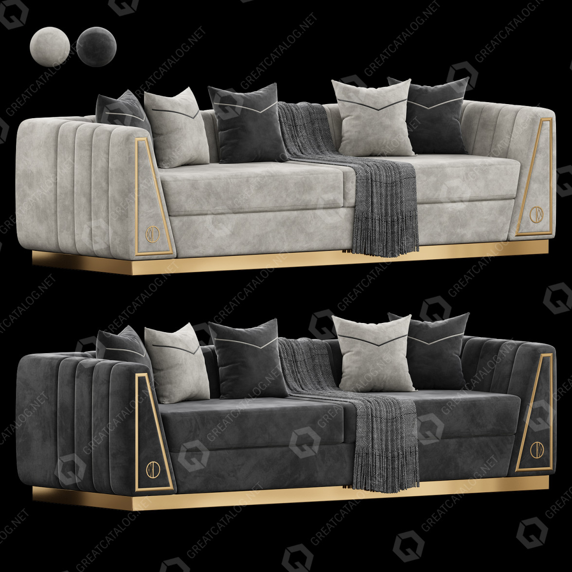 Sofa MR Classic Versace 3D model #30392 | GreatCatalog