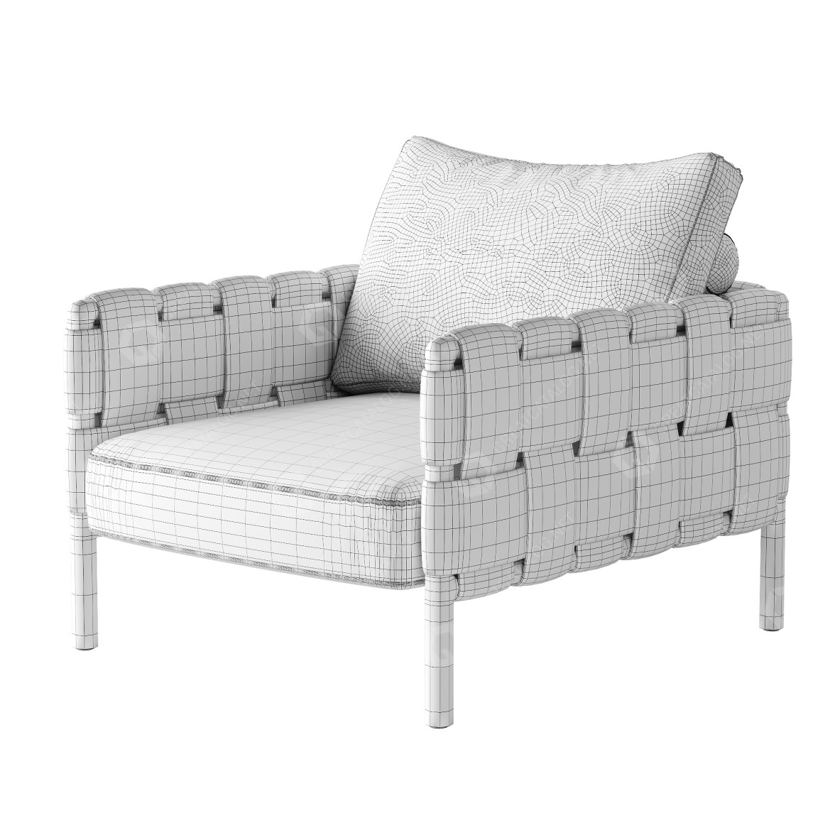 Armchair Turri Ratio 3D model - GreatCatalog 30427