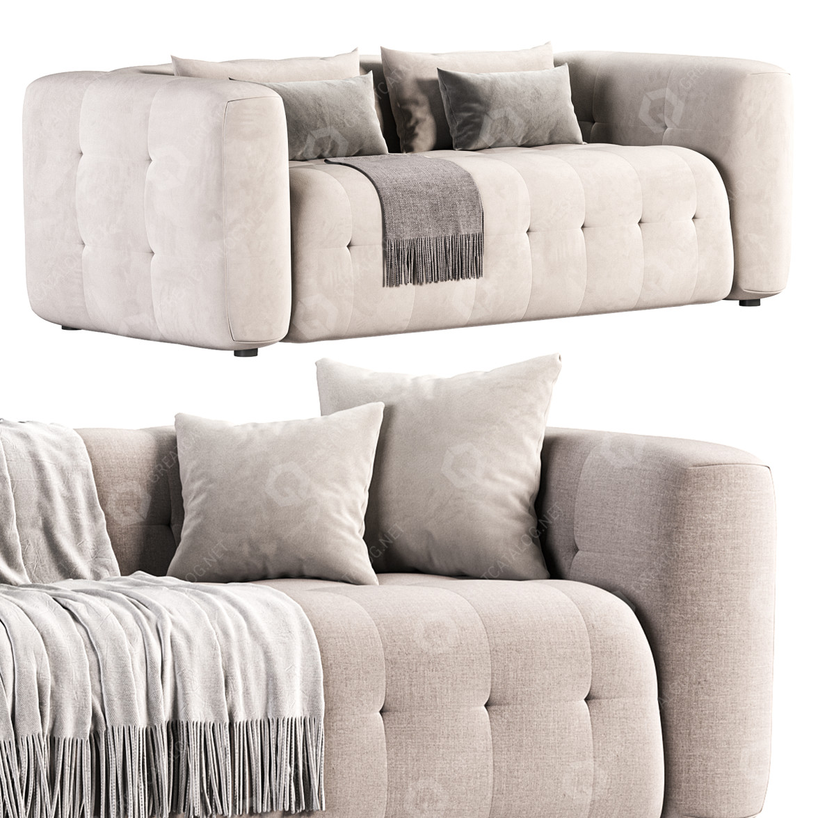 Sofa Eichholtz Breva Sand 3D model - GreatCatalog 30518