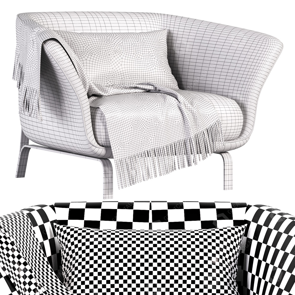 Armchair Davis Furniture Cape 3D model - GreatCatalog 30544