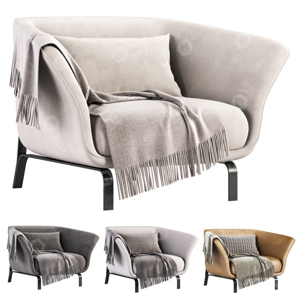Armchair Davis Furniture Cape 3D model - GreatCatalog 30544