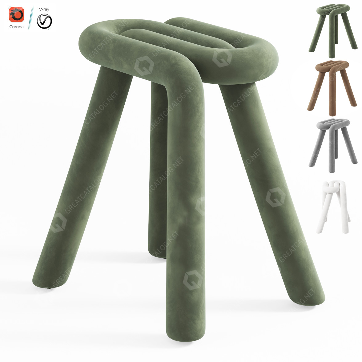 Stool Moustache Hocker 3D model - GreatCatalog 30710