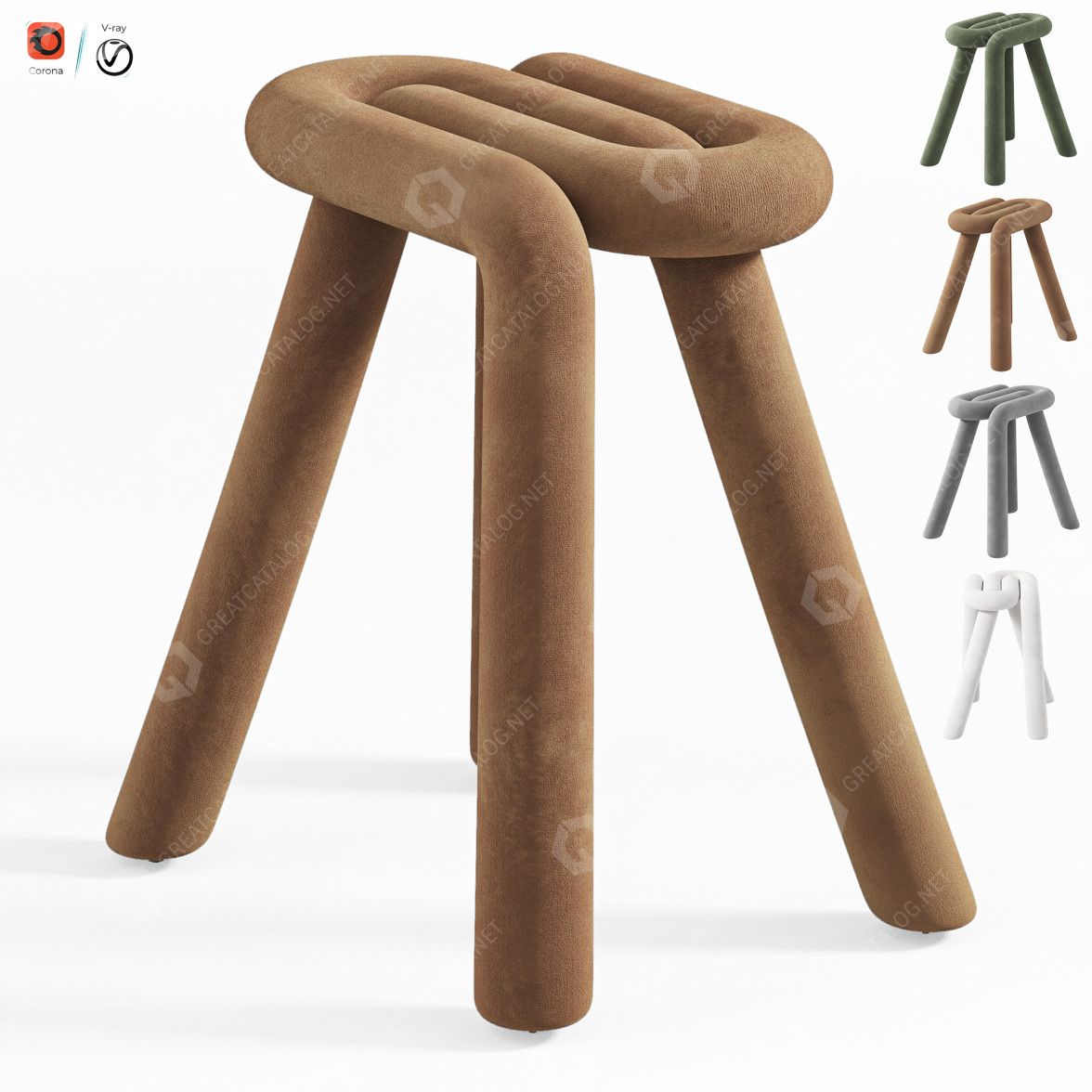 Stool Moustache Hocker 3D model - GreatCatalog 30710
