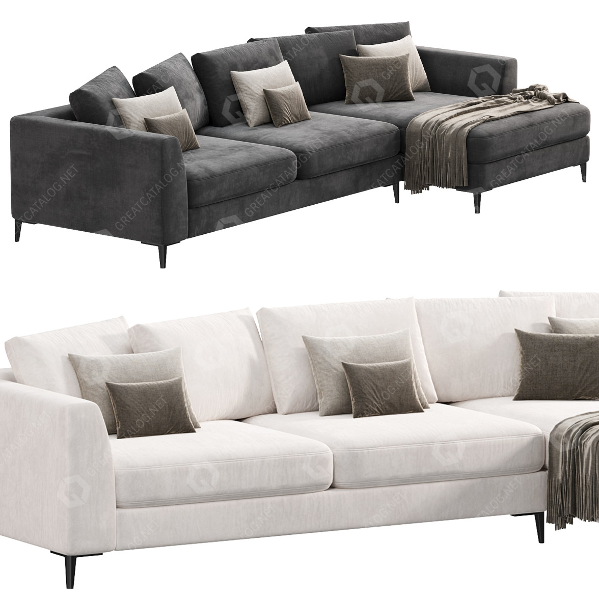 Sofa Meridiani Louis Up 3D model - GreatCatalog 30814