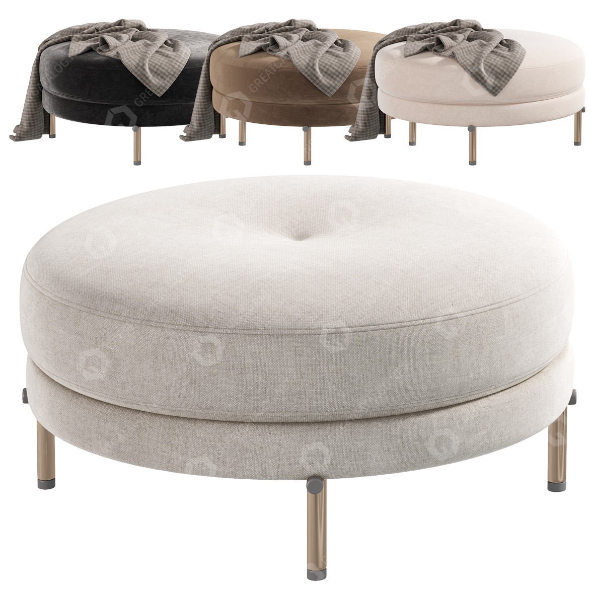 Ottoman Minotti Torii 3D model #30833 | GreatCatalog