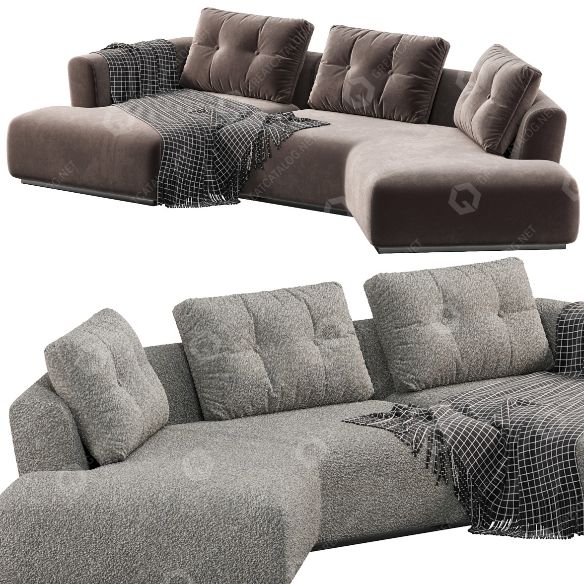 Sofa Cassina Sengu Bold 3D model - GreatCatalog 30878